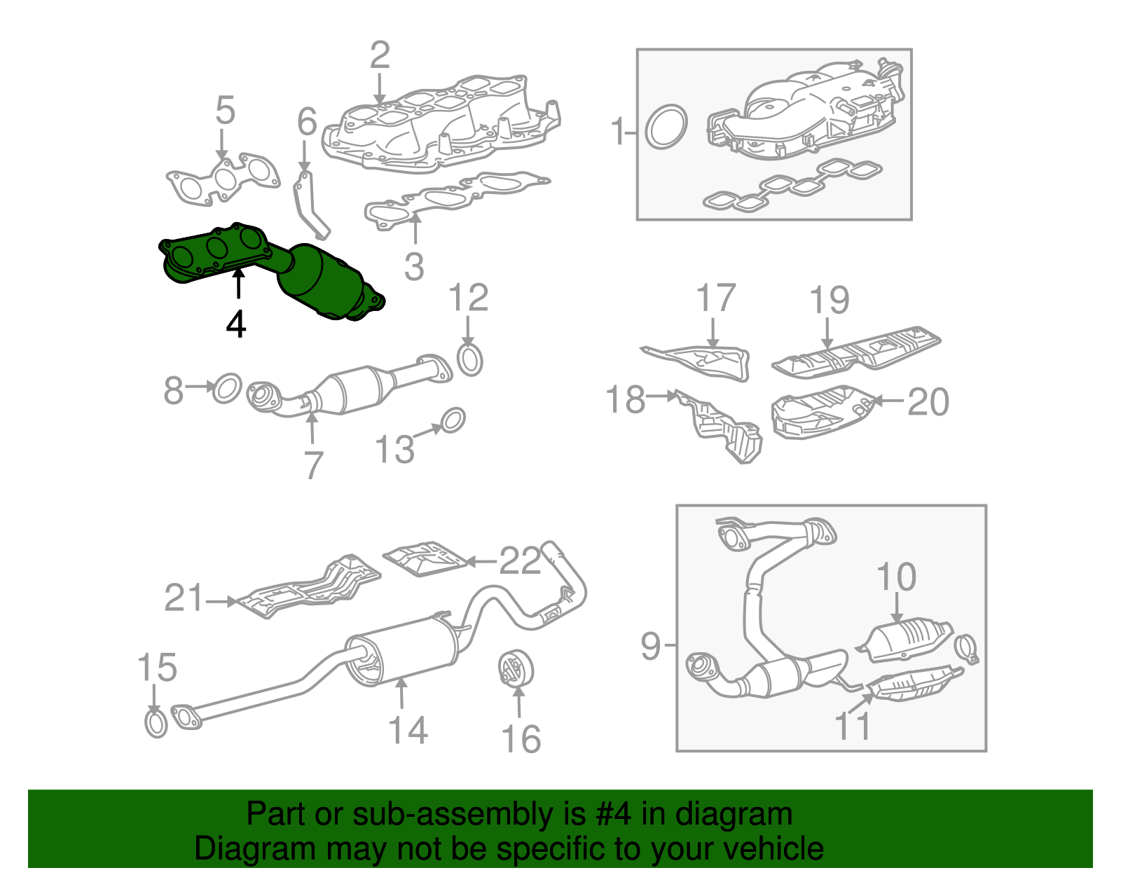 2011-2015 Toyota Tacoma Exhaust Manifold 17140-0P230 | Retail ...