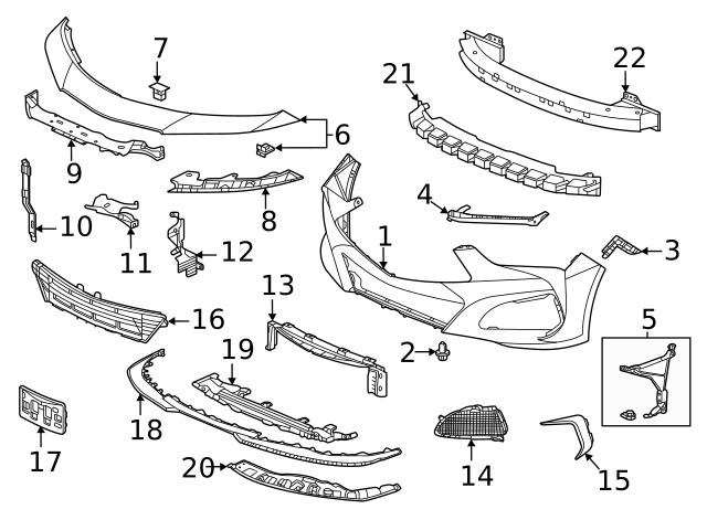 2021-2023 Acura TLX Air Deflector 71175-TGZ-A00 | OEM Parts Online