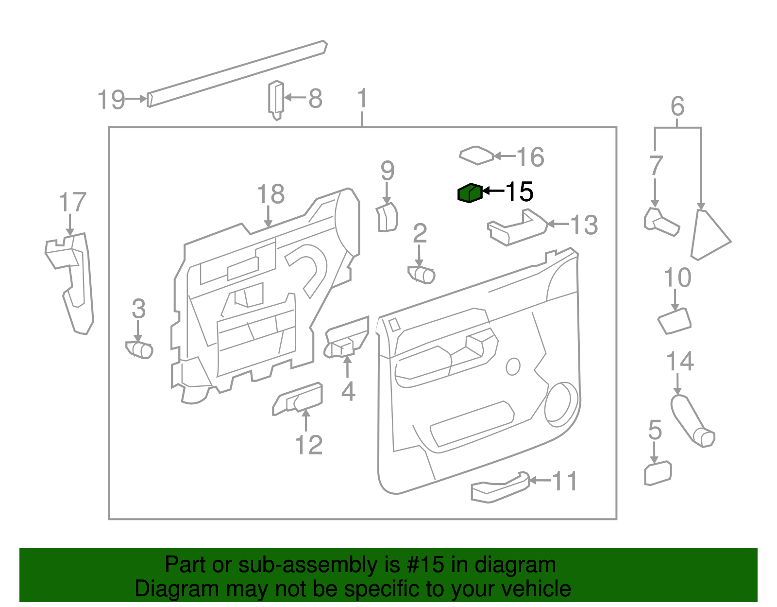 20835553 - Driver Side Door Lock, Mirror, and Window Switch 2007-2021 ...