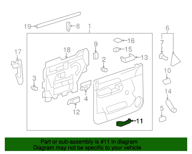 Handle, Inside - GM (15936892) | OEM GM Parts