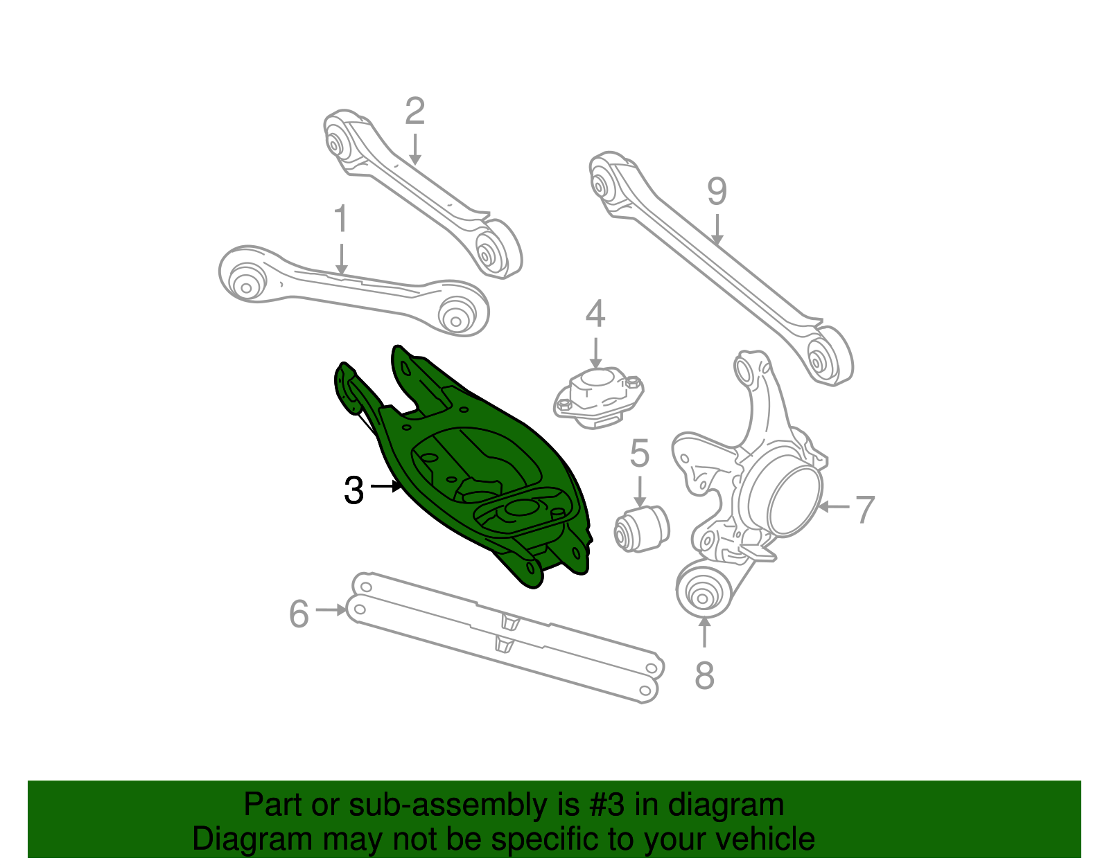 33326772899 - 2006-2015 BMW Lower Control Arm (33-32-6-772-899) | BMW ...