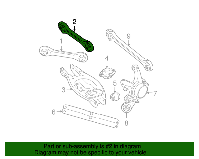 33322406292 - 2006-2013 BMW Rear Upper Control Arm (33-32-2-406-292 ...