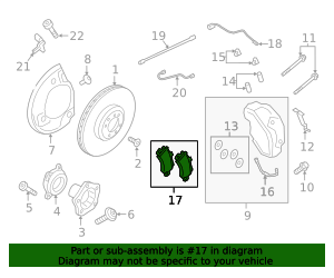 2019-2023 Porsche Cayenne 1 Set Of Brake Pads Front 9Y0-698-151-AN ...
