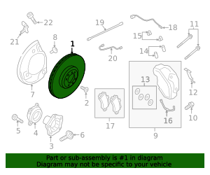 2019-2024 Porsche Rotor 9Y0-615-301-Q | Sunset Porsche Parts