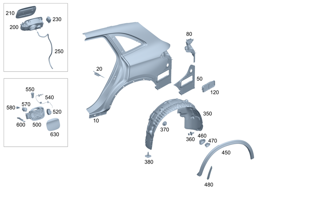 254-885-04-00 - Cover, Bumper Area For 2016-2026 Mercedes-Benz ...