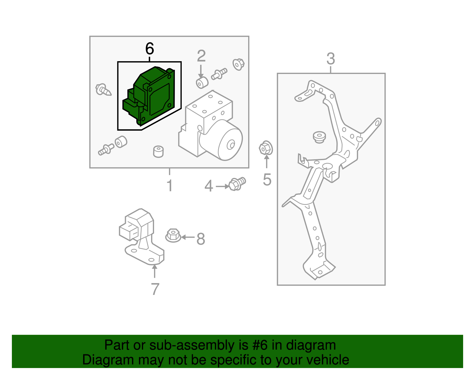 2007-2009 Subaru ABS Control Module 27593AG16A | Subaru Parts Store