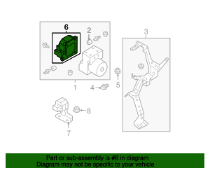 2007-2009 Subaru ABS Control Module 27593AG16A | Subaru Parts Store