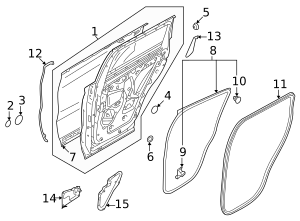 2022-2024 Mitsubishi Door Weather-Strip 5755AW020P | Mitsubishi Parts ...