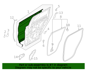 Panel, Rear Door, Otr Right-hand 82152W100P | Mitsubishi Parts ...