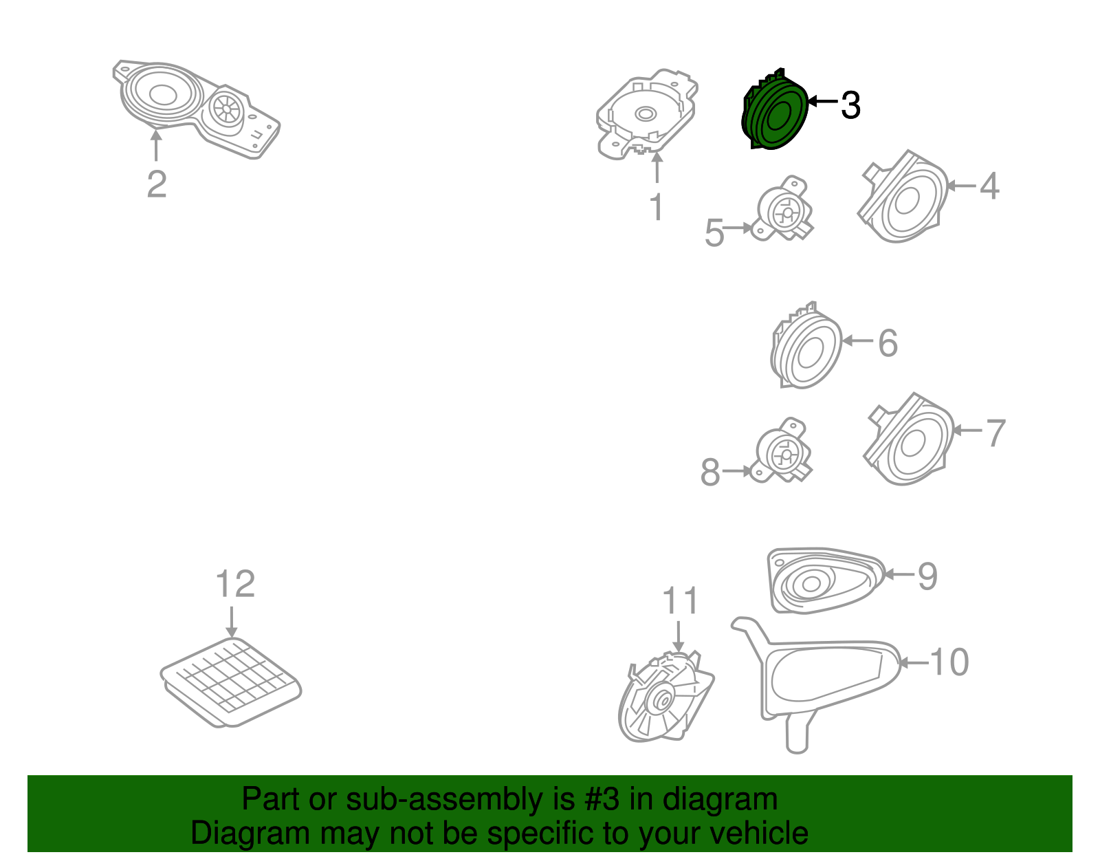 2016-2025 Volvo Speaker 32246255 | TascaParts.com