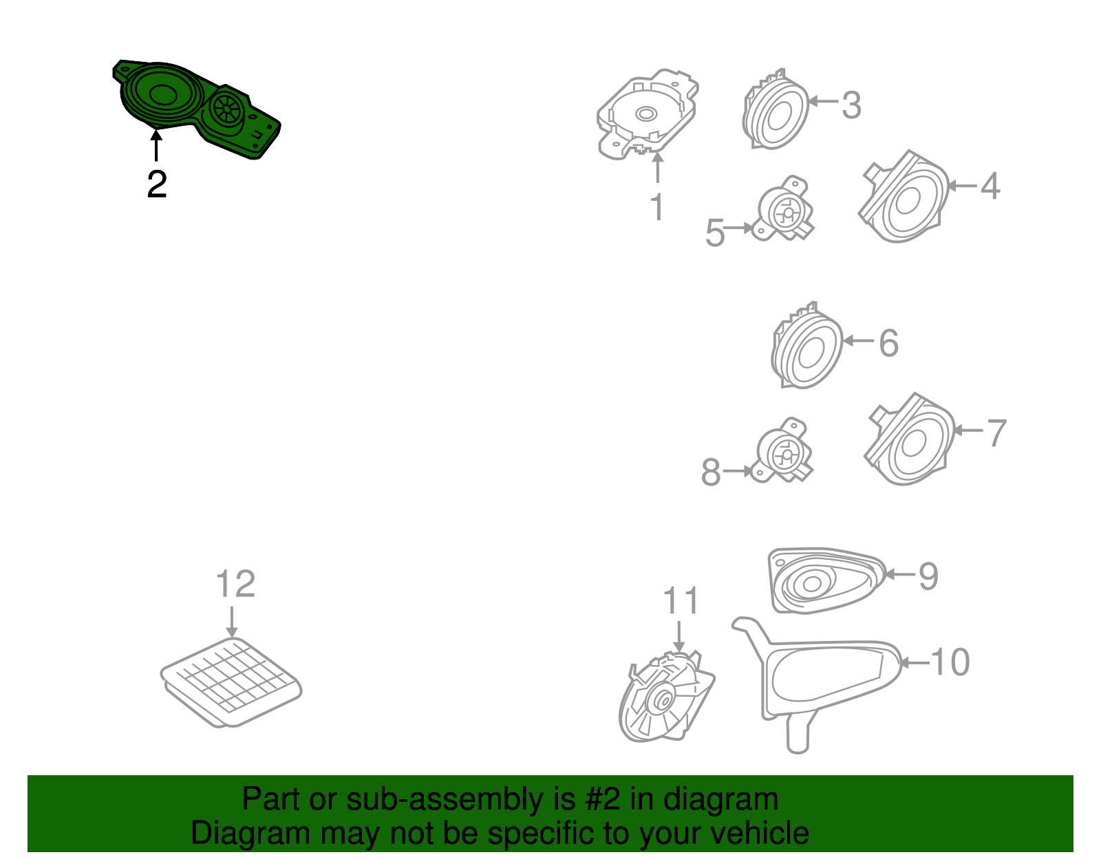 2016-2025 Volvo Speaker 31489122 | TascaParts.com