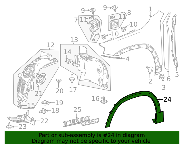 2020-2021 Mercedes-Benz GLB 250 Wheel Opening Molding 247-885-00-22 ...