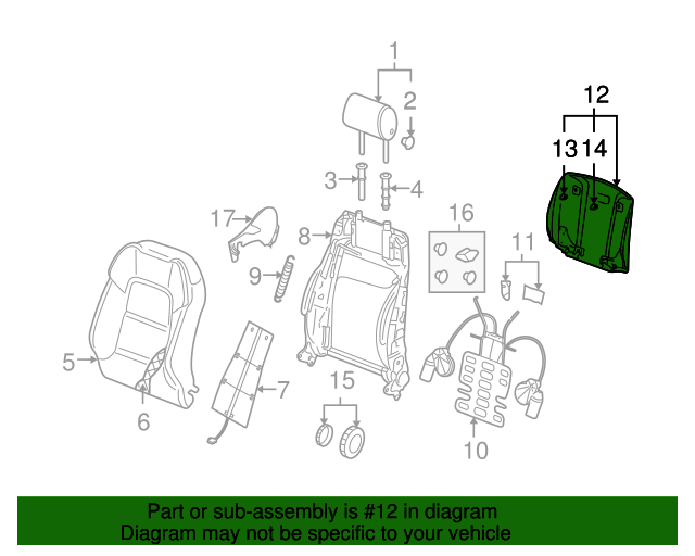 4F0-881-969-C-YNE - Seat Back Panel 2009-2013 Audi | Audi OEM Parts