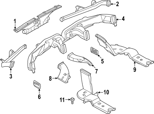 2022-2024 Nissan Frontier Windshield Defroster Nozzle 27841-9BU0A ...