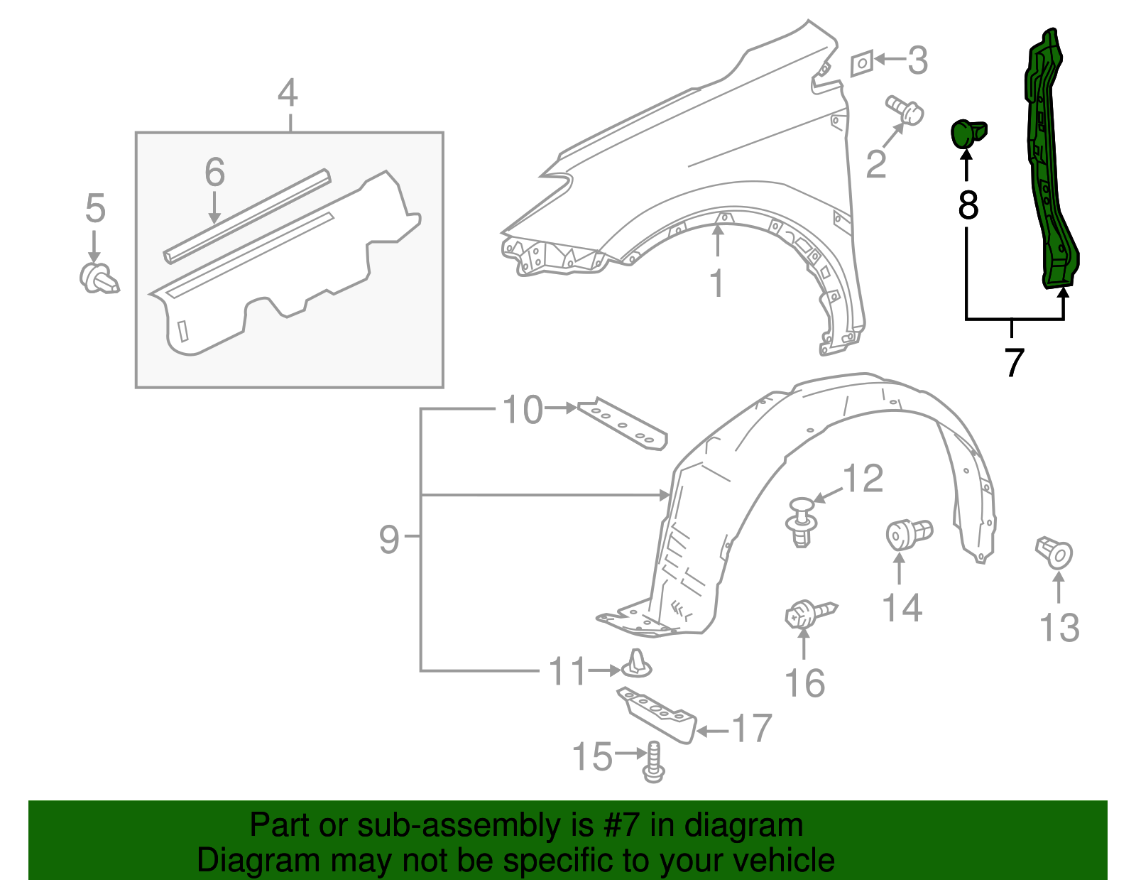 53827-0R030 - Fender Filler Panel - 2013-2018 Toyota RAV4 | OEM Genuine ...