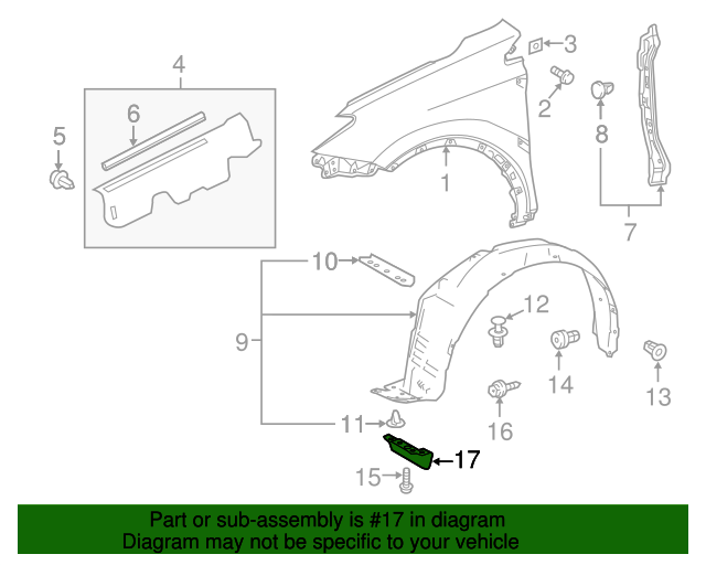 53895-0R050 - Splash Shield - 2015-2018 Toyota RAV4 | OEM Genuine ...
