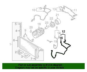 2004-2010 Volkswagen Touareg A/C Refrigerant Liquid Hose 7L6-820-750-AG ...