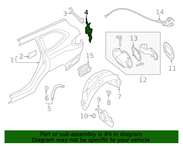 2019-2024 Subaru Ascent Tail Lamp Pocket 51445XC00A9P | Subaru Parts Store