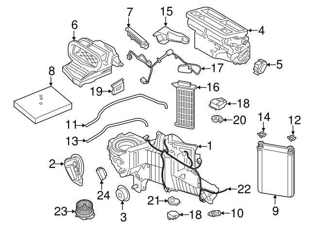 2017-2020 Ford Evaporator Assembly HC3Z-19850-L | QuirkParts