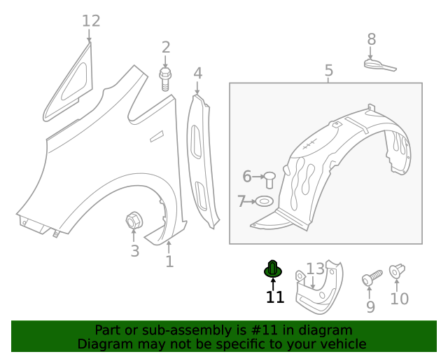 84147-34000 - Fender Liner Retainer Nut 2009-2018 Kia | Kia.Parts Store