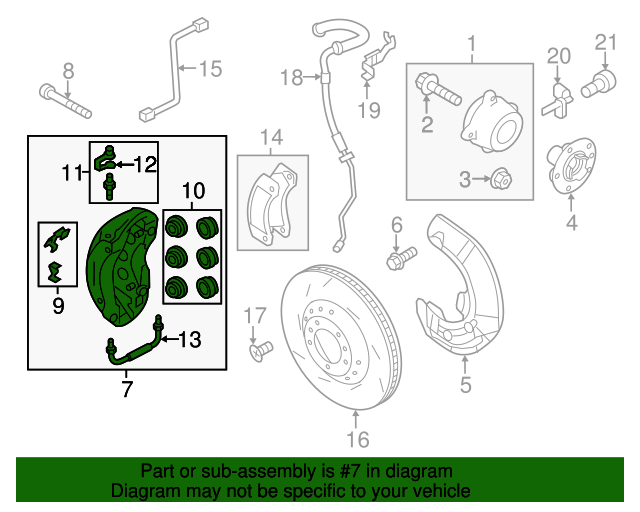 2011-2018 Porsche Disc Brake Caliper 7PP-615-149-AP | AutoNationParts.com