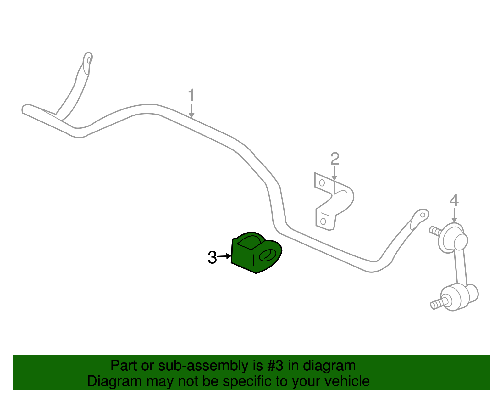 4056A313 - Stabilizer Bar Bushing 2014-2020 Mitsubishi | Mitsubishi ...