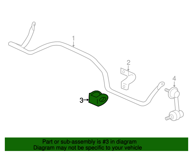 2014-2020 Mitsubishi Stabilizer Bar Bushing 4056A313 | Mitsubishi Parts ...