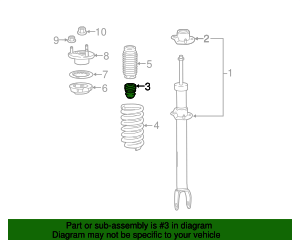 213-321-03-00 - Suspension Strut Bumper 2017-2023 Mercedes-Benz ...