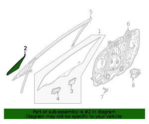 82430-L1011 - Vent Window Assembly 2020-2024 Hyundai Sonata ...
