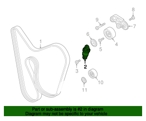 2017-2024 Porsche Tensioner 0PB-903-317-A | Sunset Porsche Parts