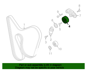 9A1-102-212-00 - Pulley 2003-2024 Porsche | AutoNation Parts