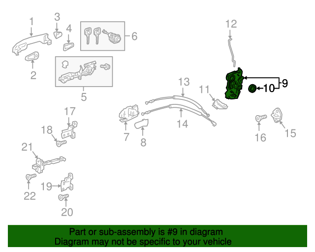69040-F4010 - Lock Actuator - 2018-2022 Toyota C-HR | OEM Parts To You