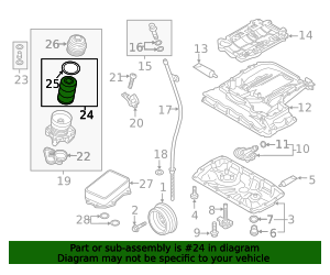 2018-2023 Audi Oil Filter 06M-198-405-F | Audi USA Parts