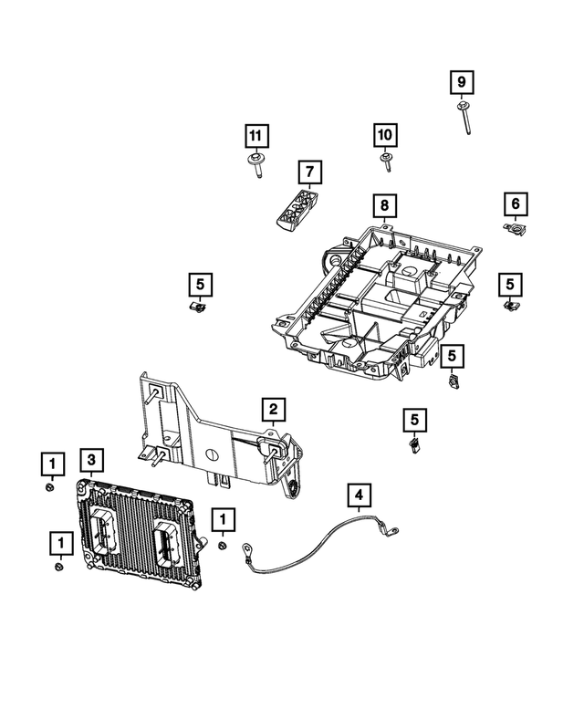 2019-2023 Jeep Cherokee Engine Control Module Bracket 68328870AA | My ...