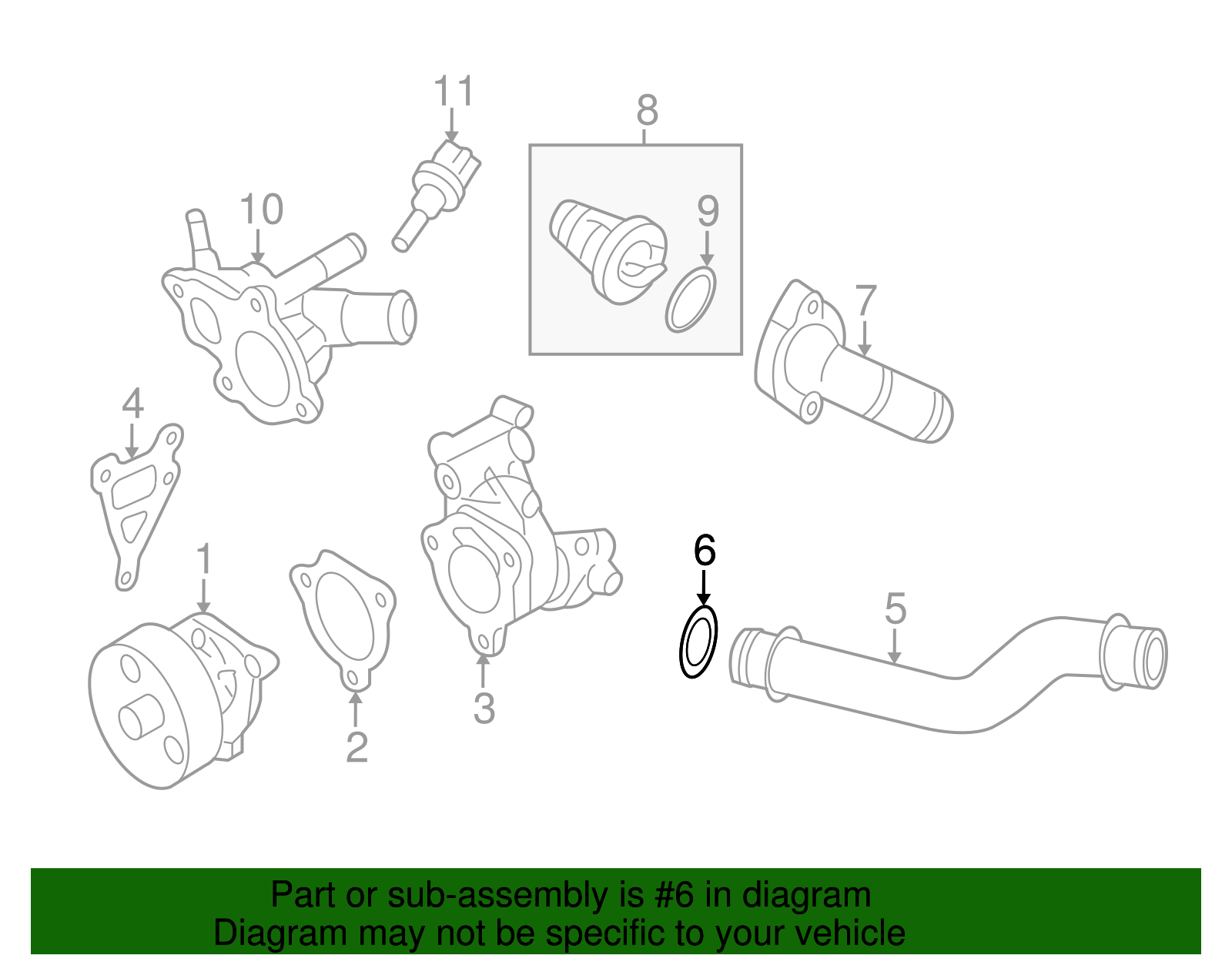 2002-2020 Nissan Coolant Pipe O-ring (l31 L32 L33 T32 B15 B16) 21049 ...