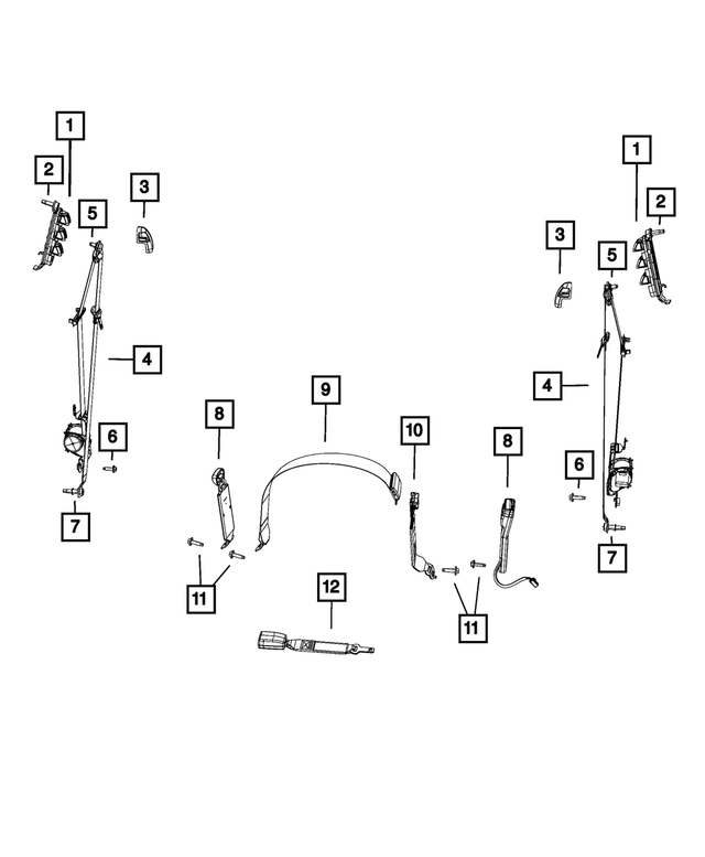 2015-2024 Ram Seat Belt Turning Loop Adjuster 1HM16TX7AB | Mopar eStore