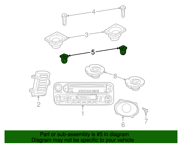 1997-2020 Mopar Inst Panel Speaker Nut 6034833 | TascaParts.com