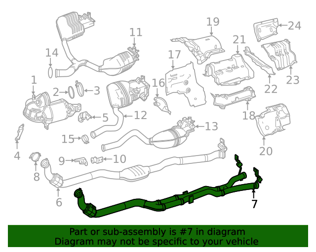 238-490-39-00 - Muffler & Pipe 2019-2023 Mercedes-Benz | Mercedes-Benz ...