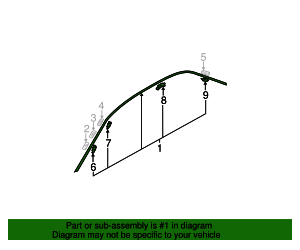 MR520287 - Drip Molding 2002-2007 Mitsubishi Lancer | Mitsubishi Direct ...