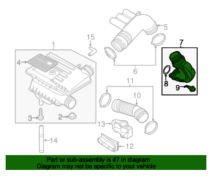 2016-2018 Volkswagen Jetta Intake Pipe 04E-129-654-N | vwpartscente