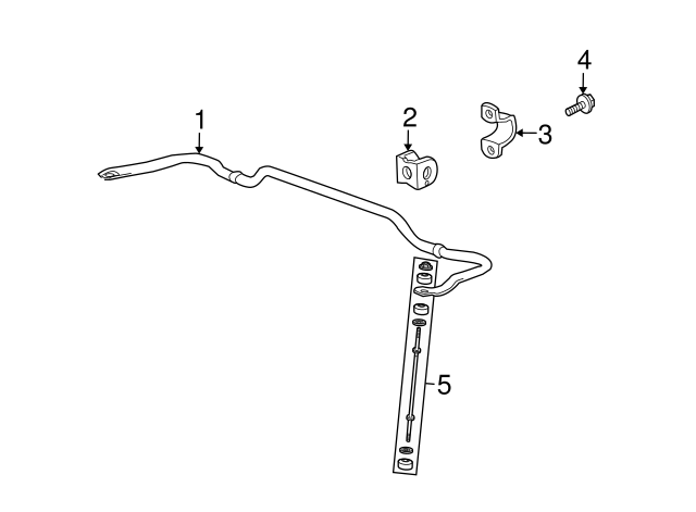 15896940 - Rear Suspension Stabilizer Shaft Insulator 2007-2017 GM ...