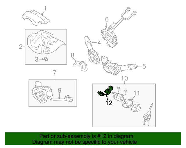 2011-2014 Hyundai Sonata Warning Switch 93170-3S000 | OEM Parts Online