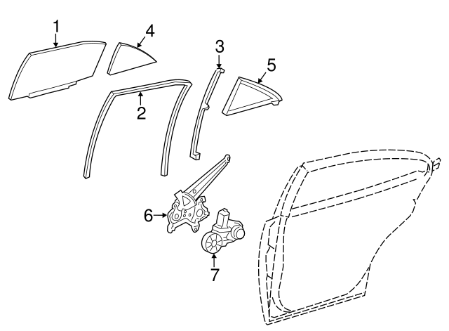 68152-06160 - Window Channel 2016-2018 Lexus | AutoNationParts.com