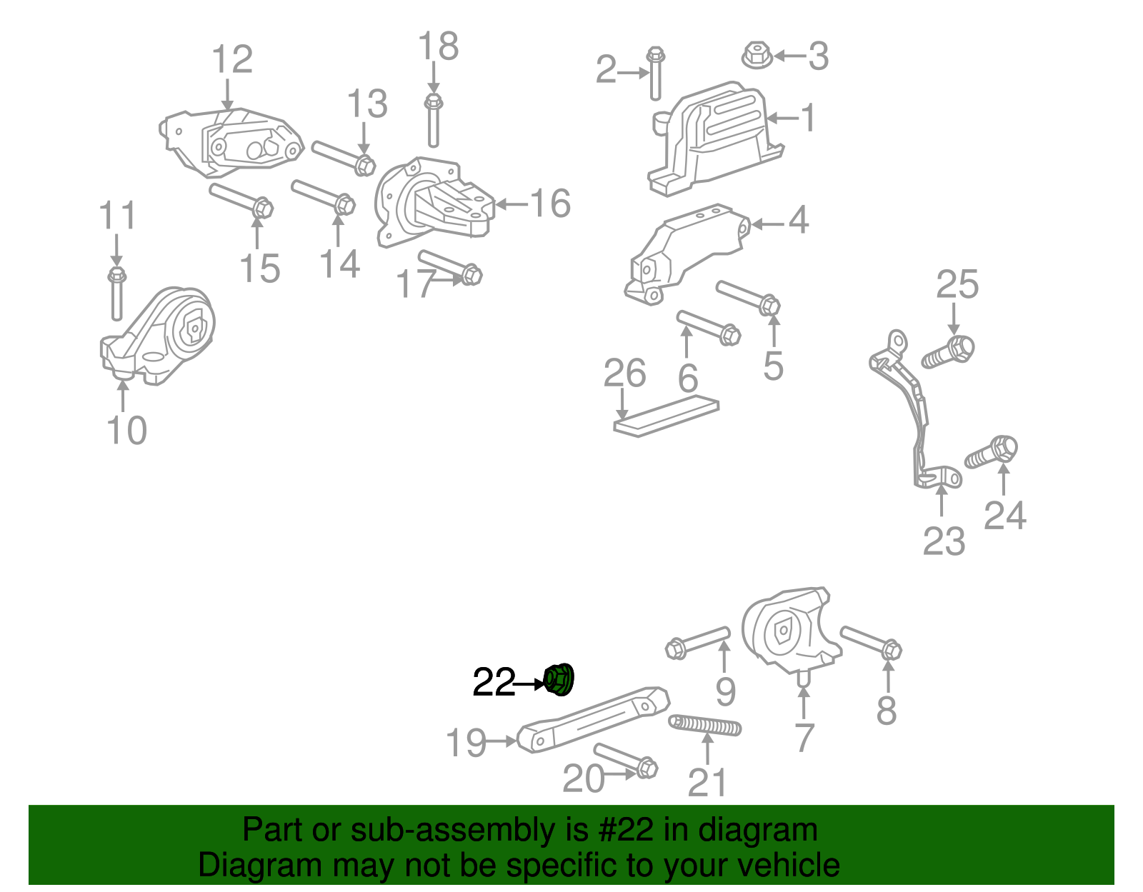 2007-2025 GM M10x1.5 Multi-Purpose Nut 15709703 | TascaParts.com