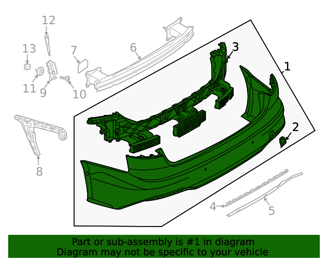 2020-2024 Audi Bumper Cover 8W6-807-067-AF-GRU | Genuine Audi Parts