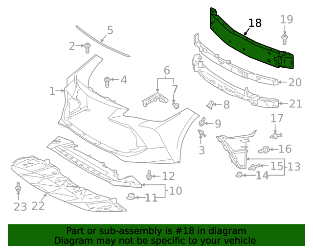 2018-2024 Toyota Impact Bar 52021-06160 | OEM Parts Online