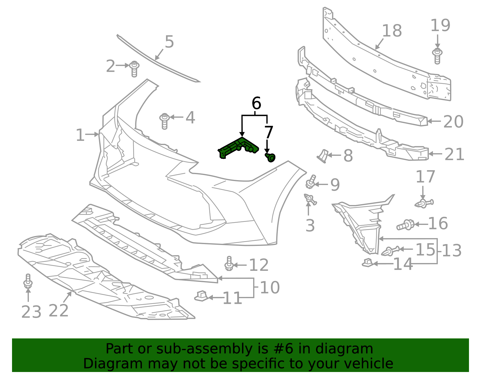 Genuine Toyota Side Support part# 52535-07010 for 2019-2022 Toyota ...