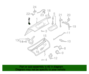 1995-2003 Nissan Trunk Lid Bumper 84840-40U00 | QuirkParts