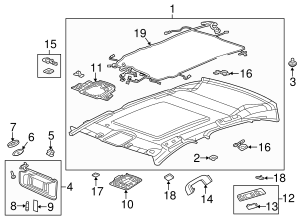 84539576 GM Shale Headlining Trim Panel | GM Parts Store