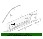 2014-2024 GM Rocker Panel Molding Retainer 11611435 GM | GMPartsDirect.com